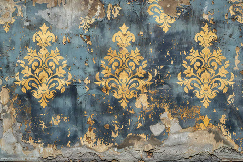 Verdigris Damask Decay Wallpaper – Akar Creation